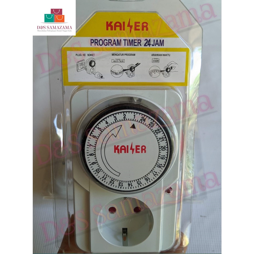 Jual Stop Kontak Timer 24 Jam Kaiser | Shopee Indonesia
