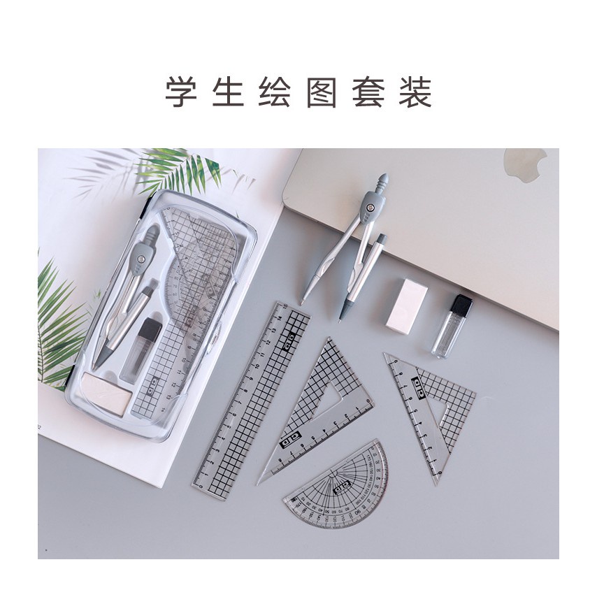 Jual PENGGARIS JANGKA SET BUSUR SEGITIGA SIKU PANJANG BENTUK POLA ...