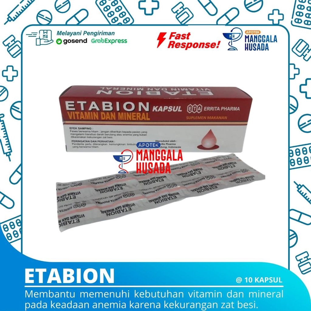 Jual ETABION VITAMIN DAN MINERAL PER STRIP @ 10 KAPSUL | Shopee Indonesia