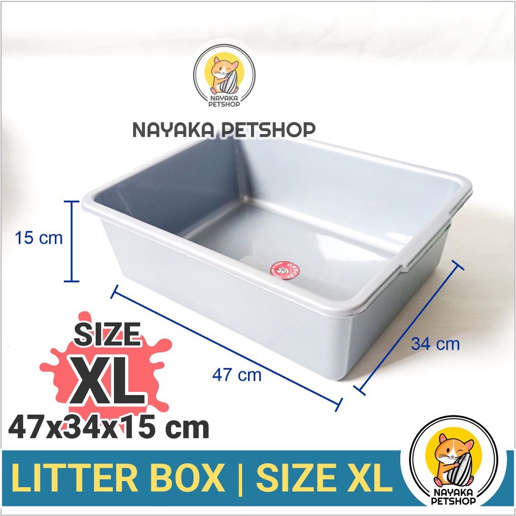 Jual Size XL Litter Box Kucing Baki Zeolit Gumpal Wangi Wood Pellet Bak ...