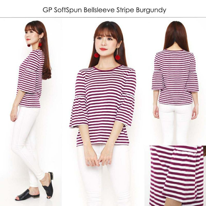 Jual GP Softspun Bellsleeve Burgundy | Shopee Indonesia