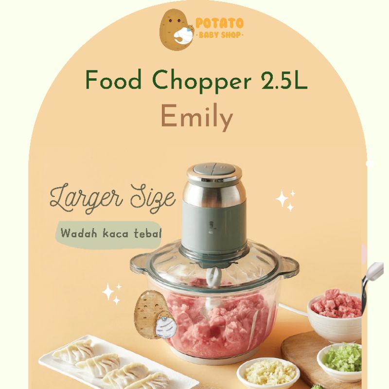 Jual Emily Food Chopper 2,5L - Alat Perajang Makanan Elektrik | Shopee ...