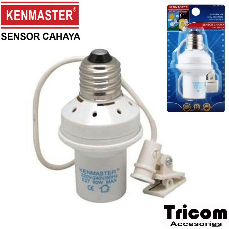Jual Fitting Lampu Sensor Cahaya Kenmaster Otomatis Nyala Saat Malam ...