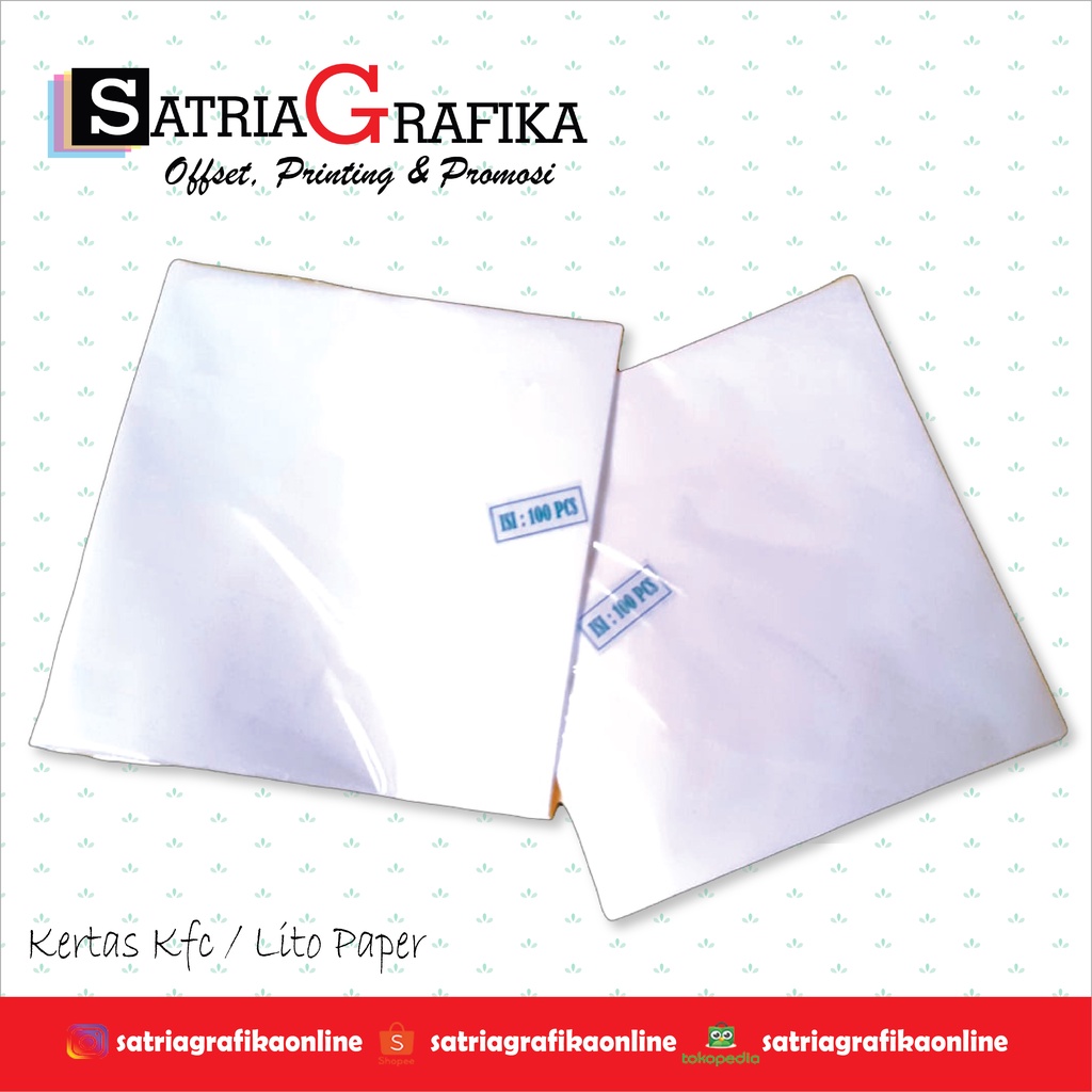 Jual Kertas KFC / Lito Paper Isi 100 | Shopee Indonesia