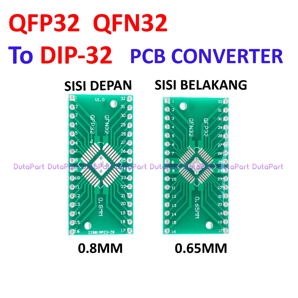 Jual PCB Board SMD QFP32 QFN32 To DIP32 DIP 32 Adapter Converter | Shopee Indonesia