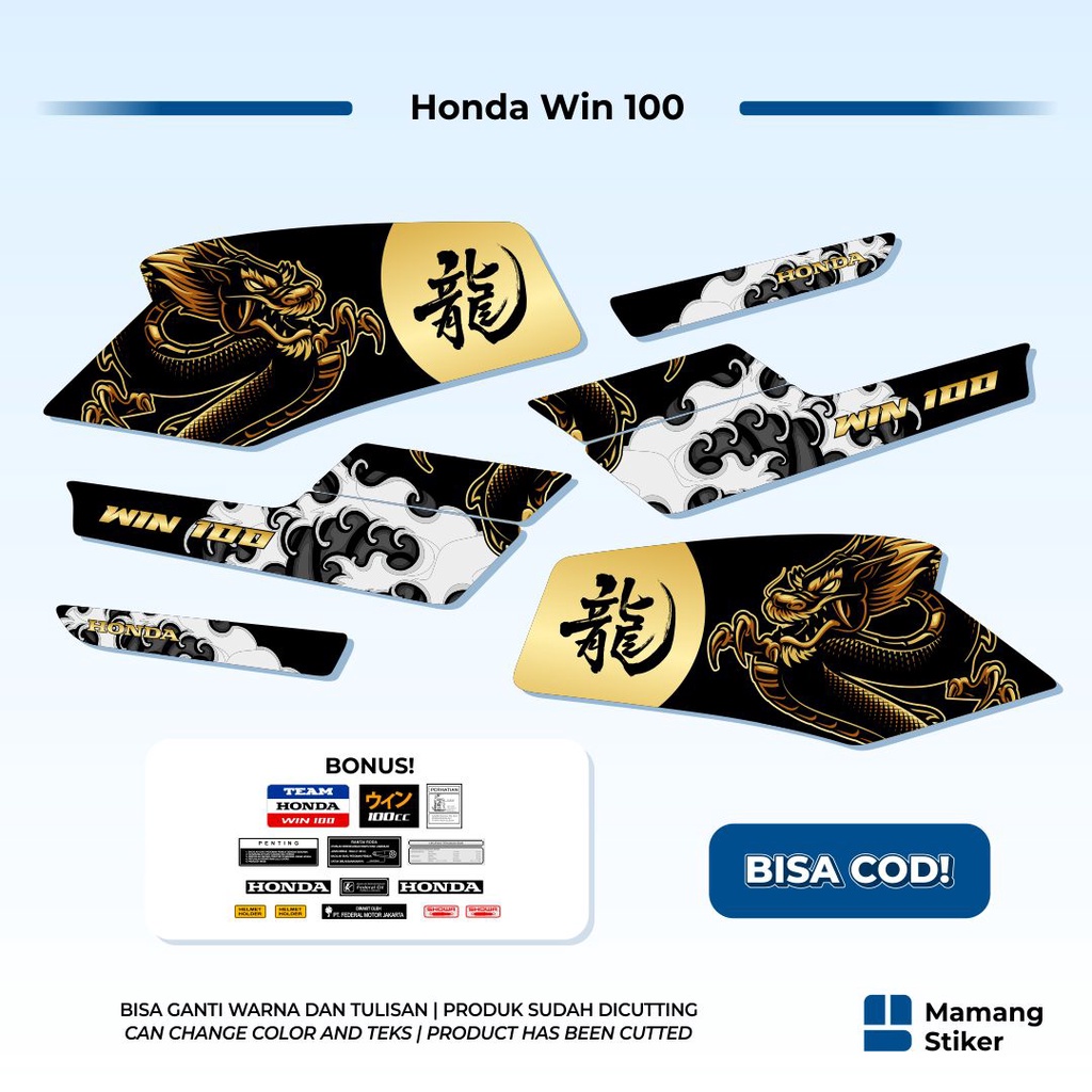 Jual Striping Honda Win 100 Original (12) Variasi Traill Treill Trill ...