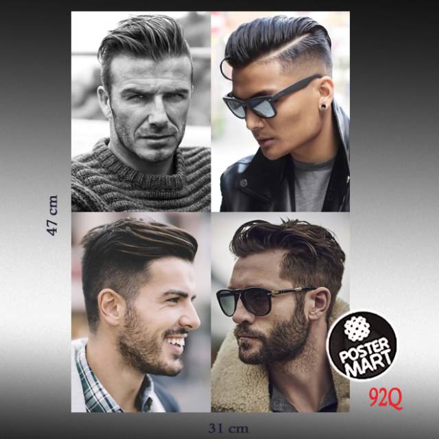 Jual POSTER BARBERSHOP PANGKAS RAMBUT DAN MODEL RAMBUT 92Q | Shopee ...