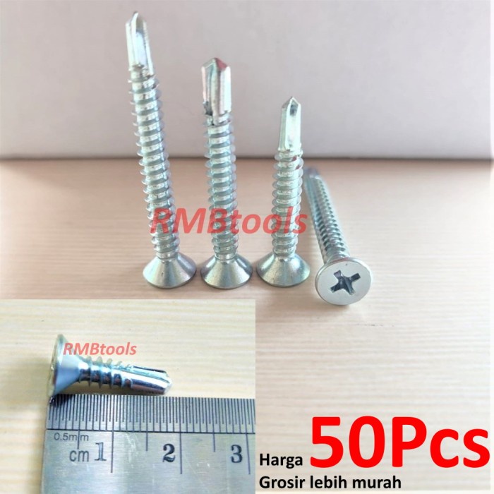 Jual (50PCS) BAUT SEKRUP SDS ROOFING FH 10 x 19 mm / BAUT SEKRUP ...