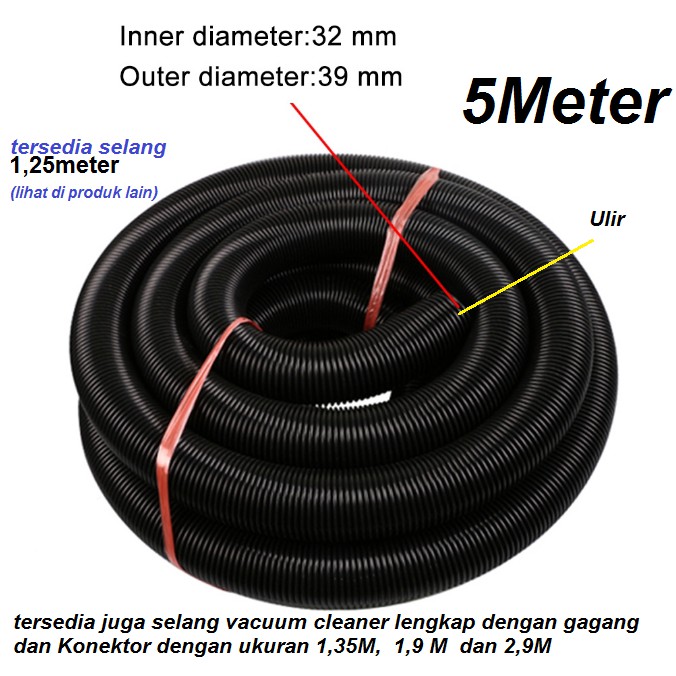 Jual Selang Vacuum Cleaner OD 39mm 47mm 58mm Universal | Shopee Indonesia