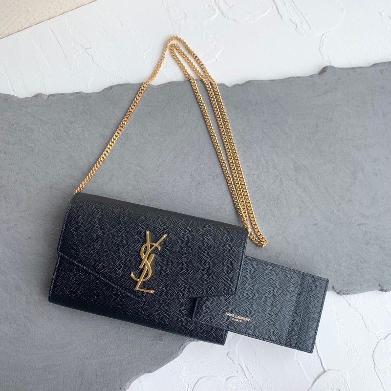 Jual YSL uptown woc in black ghw (include fragment card case) | Shopee ...