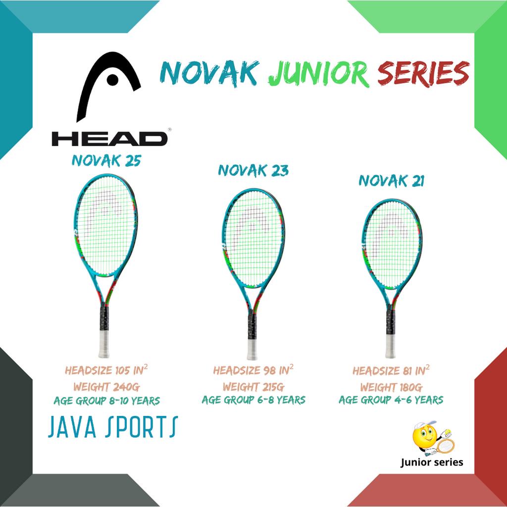 Jual Raket Tenis Head Novak Junior Series 25 23 21 19 Tennis Racket ...