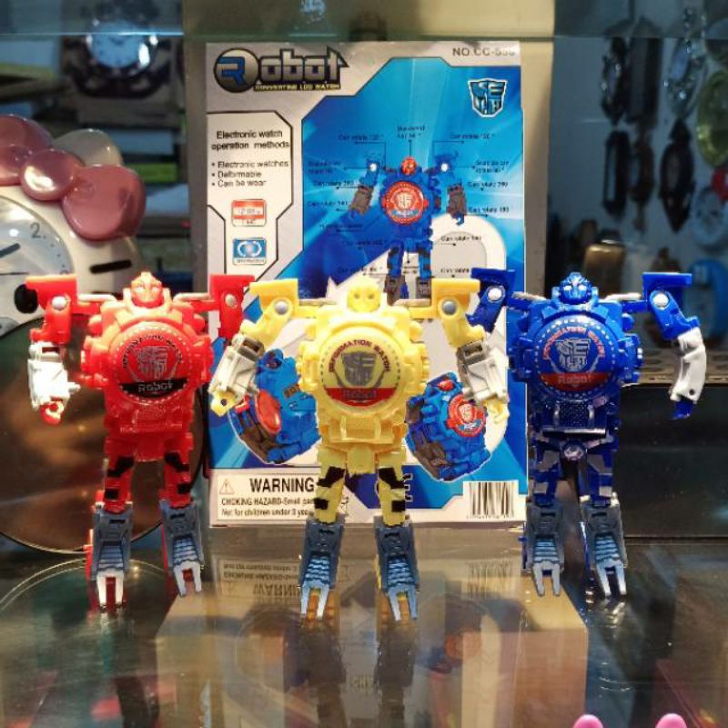 Jual Jam anak robot transformers bentuk robot mode super hero karakter ...