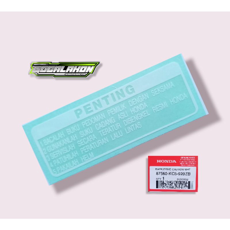 Jual stiker label penting tanki tiger megapro glpro glmax win original ...