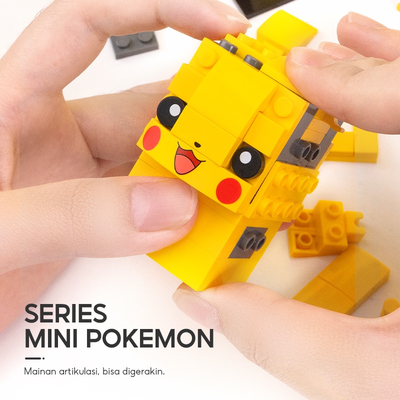Jual MAINAN ANAK Pokemon Block Toy, Pikachu / Eevee / Psyduck ...