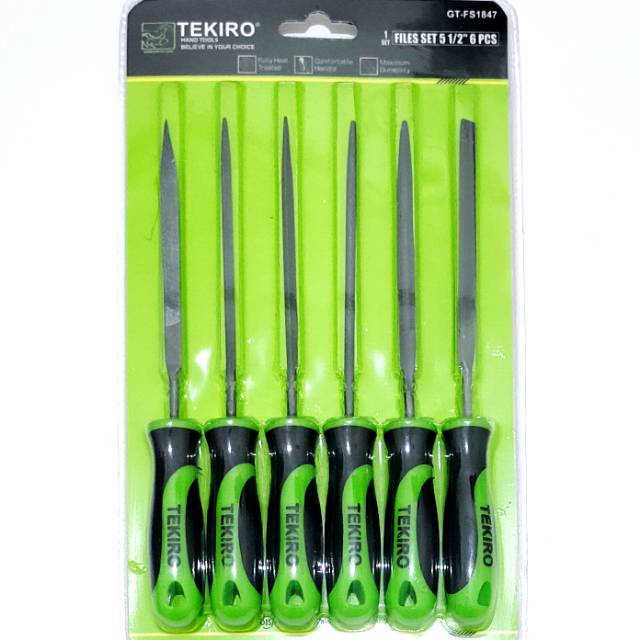 Jual TEKIRO FILES SET 6 PCS 5,5 inch Tekiro KIKIR SET 6 PCS 5 in GT ...
