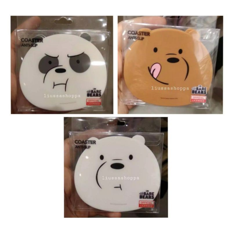 Jual Tatakan gelas Miniso - We Bare Bears Coaster | Shopee Indonesia