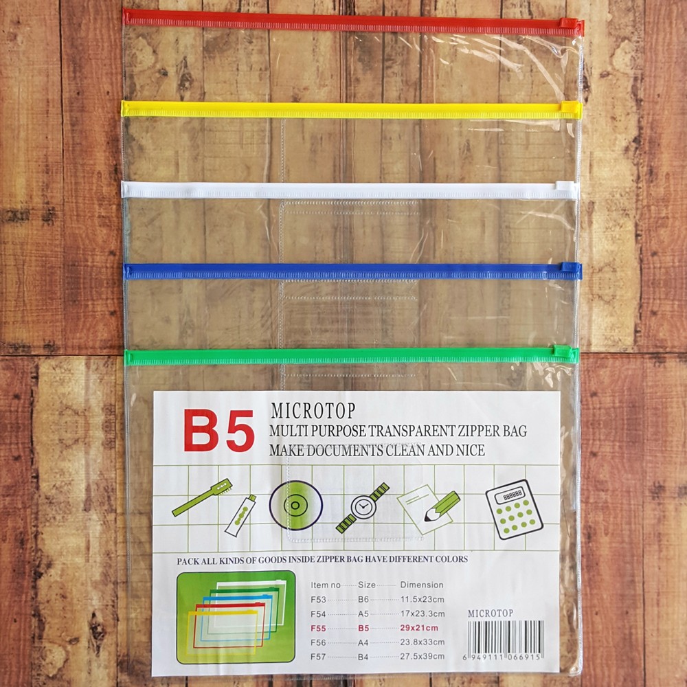 Jual Map Plastik Ziplock Merk Microtop - Zipper Bag Tahan Air B5 - Map ...