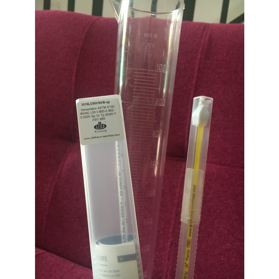 Jual Set 3pcs Hydrometer ASTM Solar, Termometer Glass dan Gelas Ukur ...