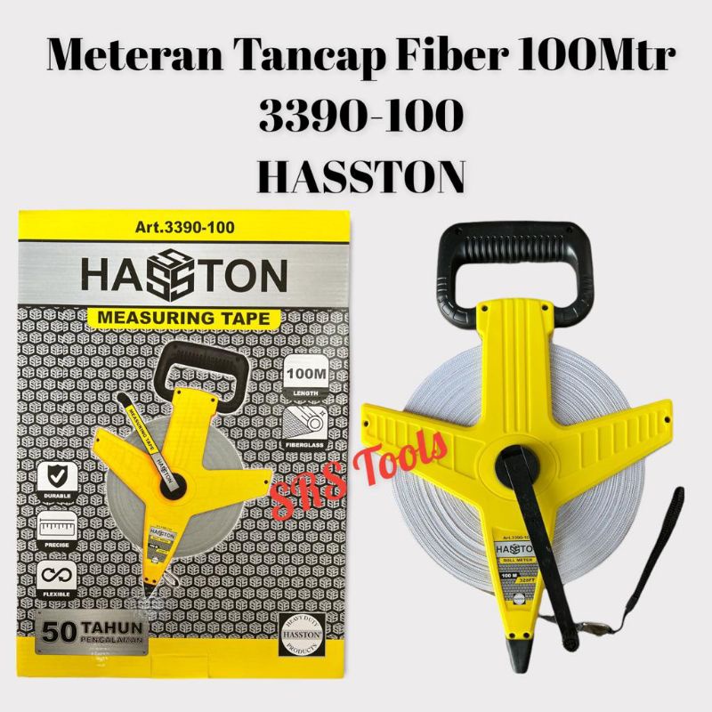 Jual HASSTON 3390-100 Meteran Tancap 100 M - Roll Meter Gulung Tanah ...