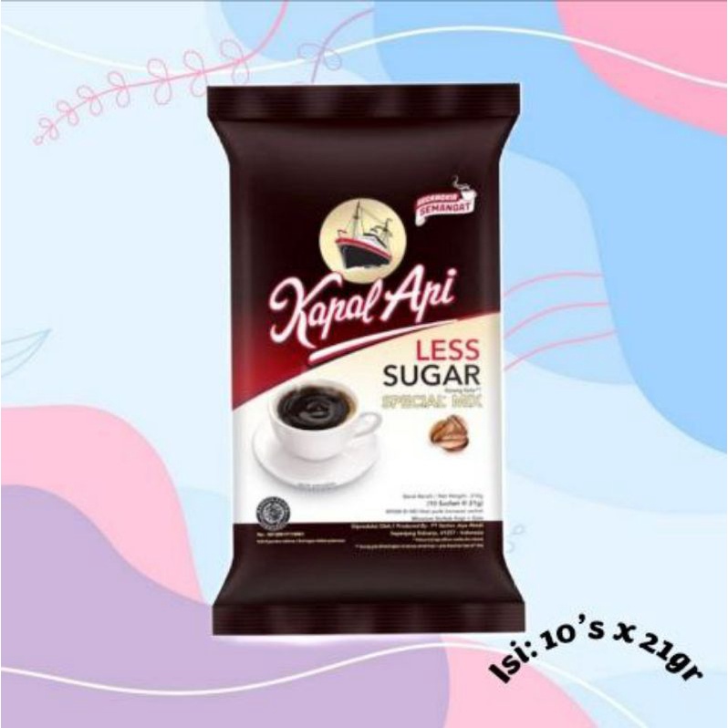 Jual kapal api special mix less sugar 10sachet X 21gr kopi instant ...