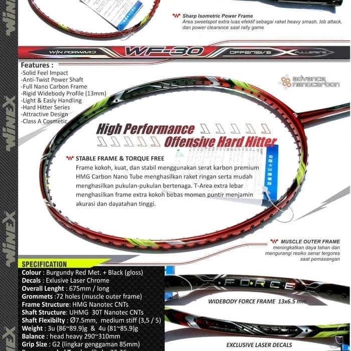 Jual RAKET WINEX WF30 | Shopee Indonesia
