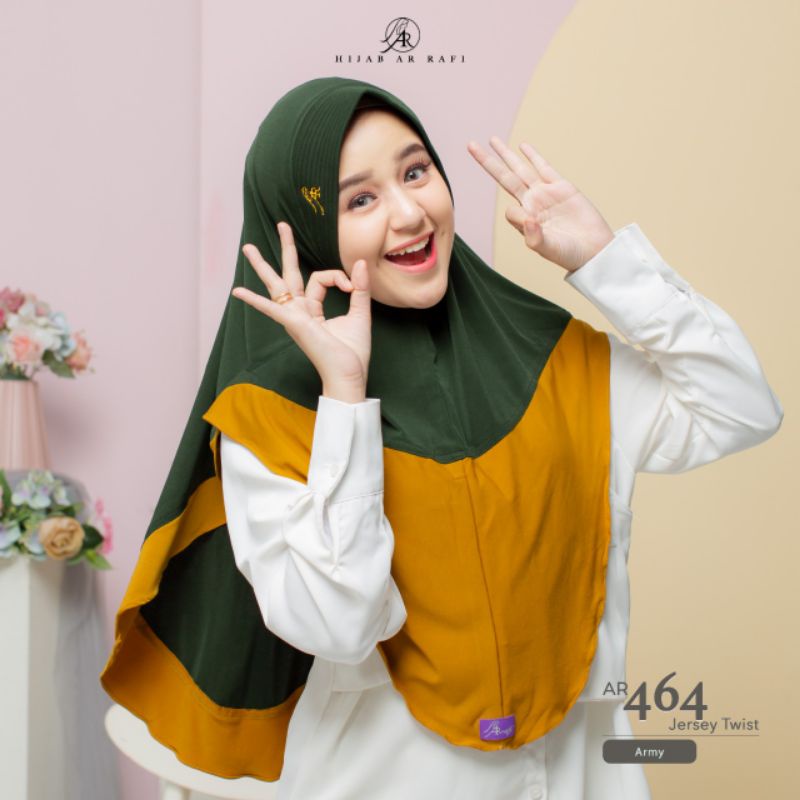 Jual Terbaru √ AR 464 Hijab Ar Rafi || Jilbab Kombinasi 2 Warna (Anniha Collection) | Shopee ...