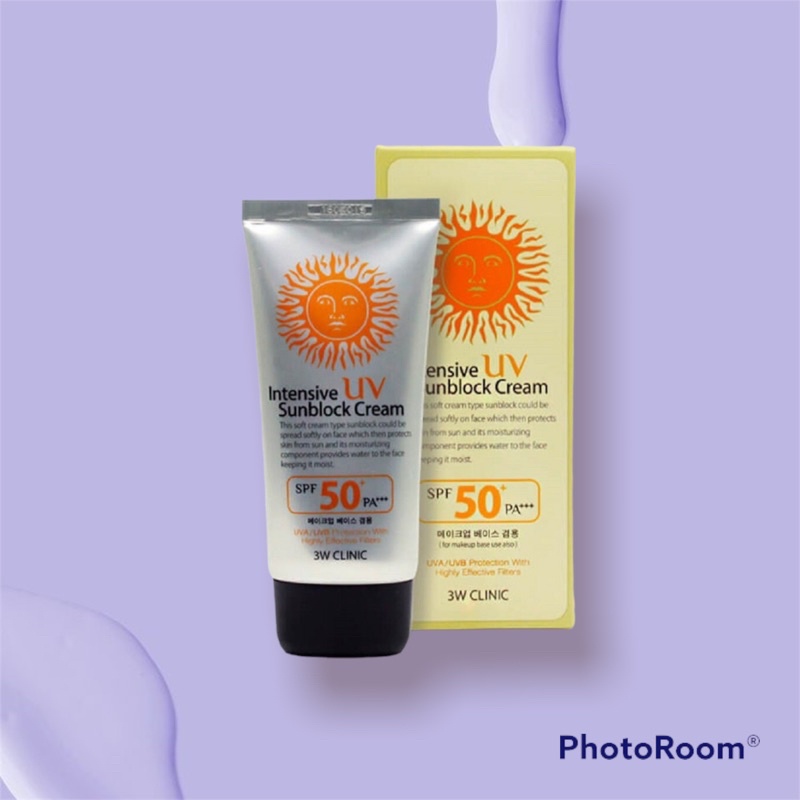 Jual 3W Clinic Intensive UV Sunblock Cream SPF 50+ PA+++ 70ml Sunscreen ...