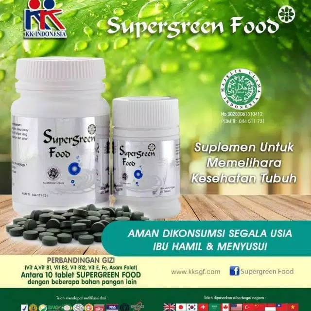 Jual Supergreen Food ( SGF ) Isi 150 Tablet Suplemen Untuk Memelihara Kesehatan Tubuh | Shopee ...