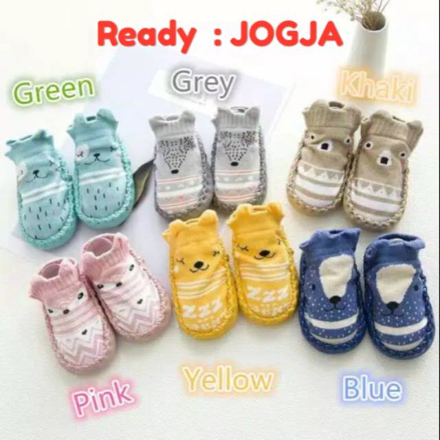 Jual Sepatu kaos kaki bayi / prewalker shoes anak karakter | Shopee ...