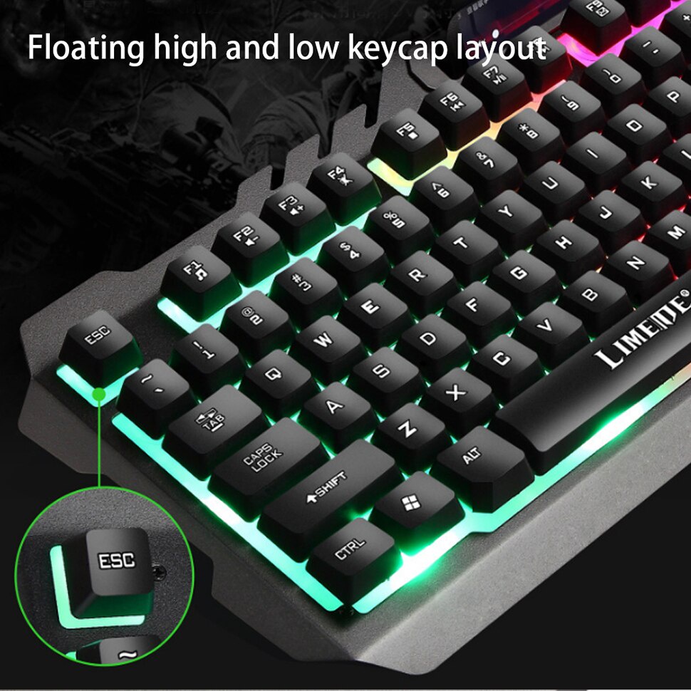 Jual LIMEIDE Combo Keyboard Gaming RGB with Mouse + Holder Smartphone ...