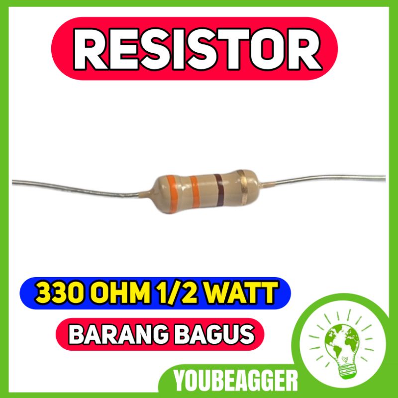 Jual Resistor 330 ohm 1/2 watt | Shopee Indonesia