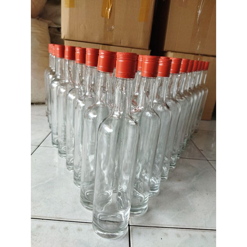 Jual Botol kaca 700ML polos tutup alumunium tinggi, botol icelend 700ML ...