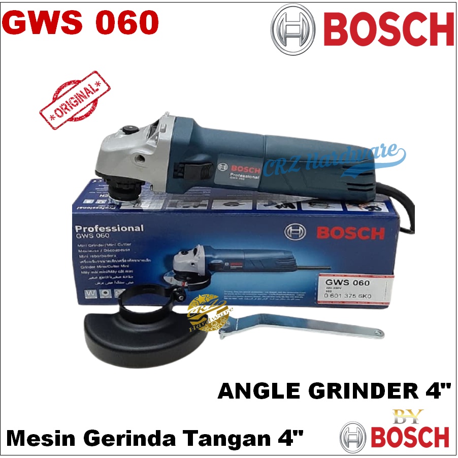 Jual Mesin Gerinda Tangan Angle Grinder Bosch GWS 060 4inch ORIGINAL ...