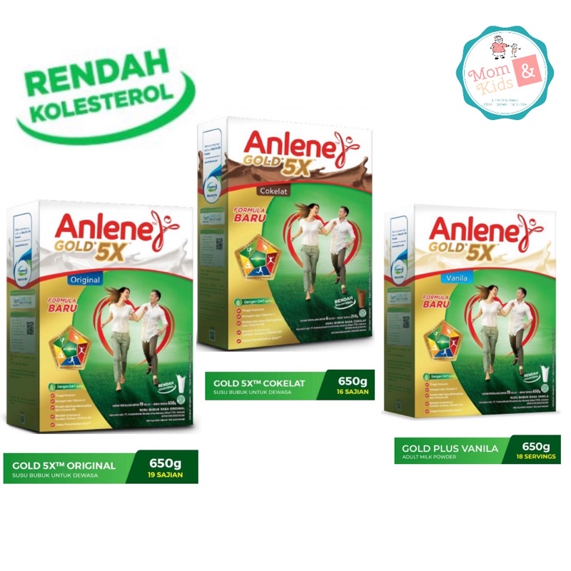Jual ANLENE GOLD PLUS 5X ORIGINAL VANILA COKLAT 570 GR 600 GR | ANLENE ...