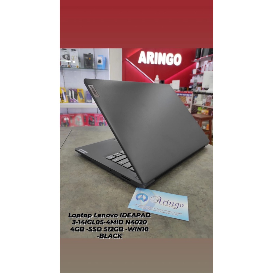 Jual Laptop Lenovo IDEAPAD 3-14IGL05-4MID N4020 4GB -SSD 512GB -WIN10 ...