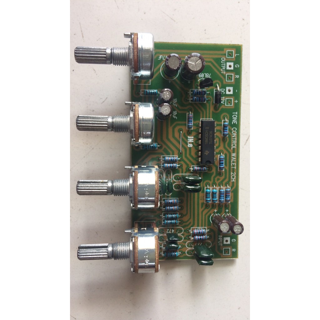 Jual KIT TONE CONTROL 2CH IN-2CH OUT KHUSUS UNTUK AMPLI WALET DC12V ...