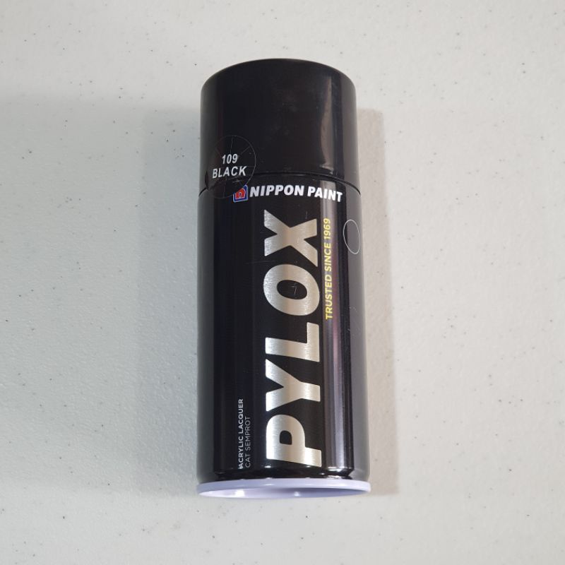 Jual Pylox Nippon Paint Blax-109 Hitam Mengkilat / Cat Semprot Hitam ...