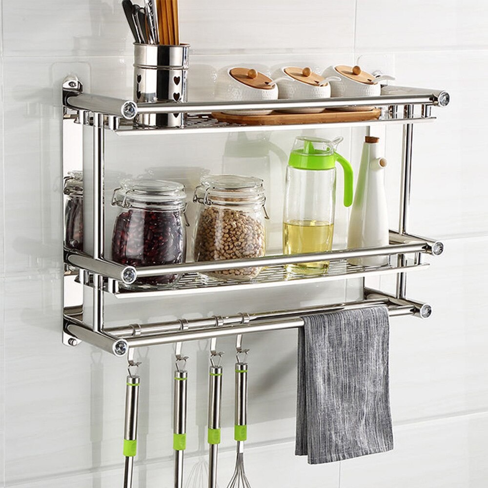 Jual Rak Kamar Mandi Rak Toilet /Dapur Rak Gantung Dinding Stainless 1 ...