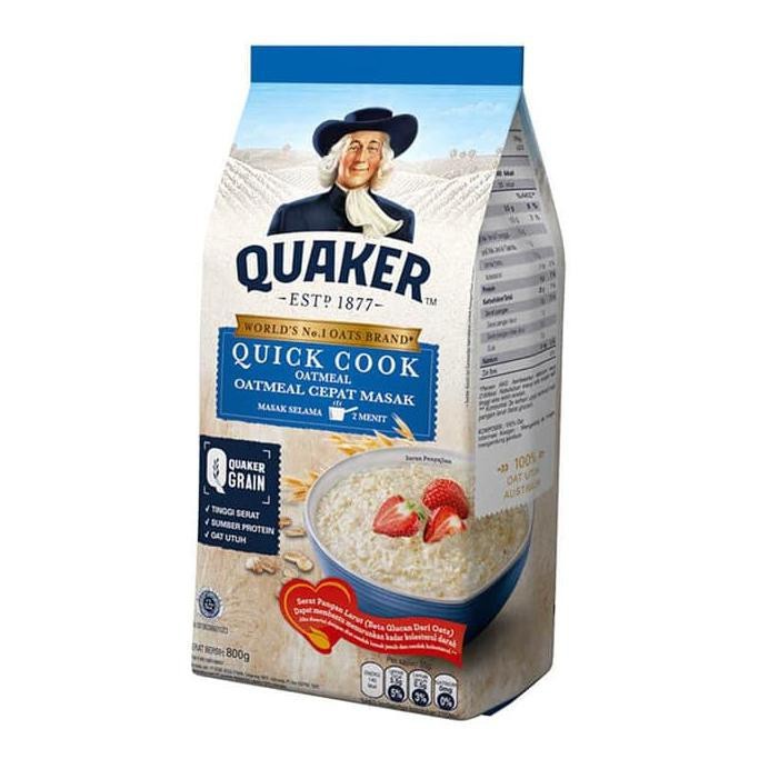 Jual Quaker Quick Cooking Oatmeal Bag 800 Gr | Shopee Indonesia