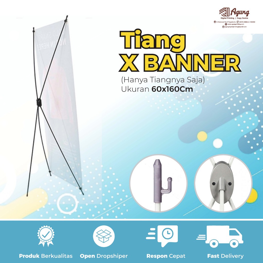 Jual JUAL TIANG/STAND/RANGKA X BANNER (60X160)cm | Shopee Indonesia