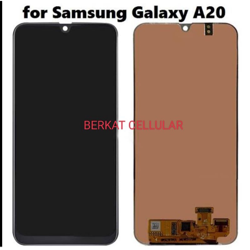 Jual LCD SAMSUNG A20/A205F FULL SET BLACK | Shopee Indonesia