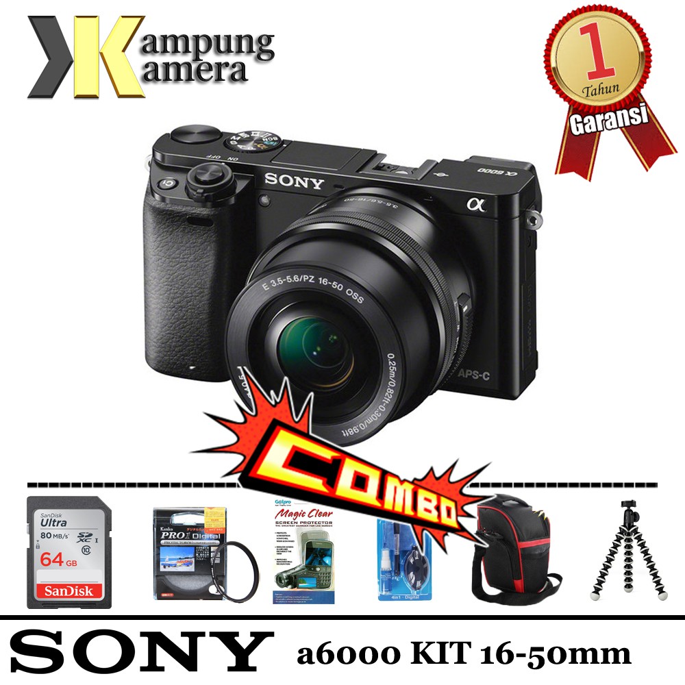 Jual Sony Alpha a6000 KIT 16-50mm Mirrorless Digital Camera Garansi ...