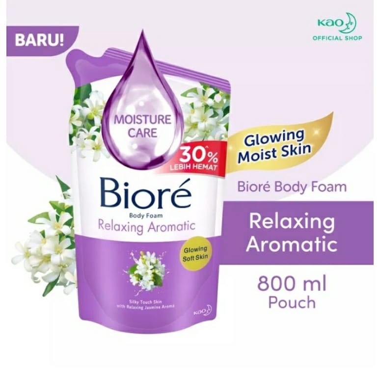 Jual Biore Beauty Body Foam Relaxing Aromatic 800 ml (Sabun Cair Refill) | Shopee Indonesia