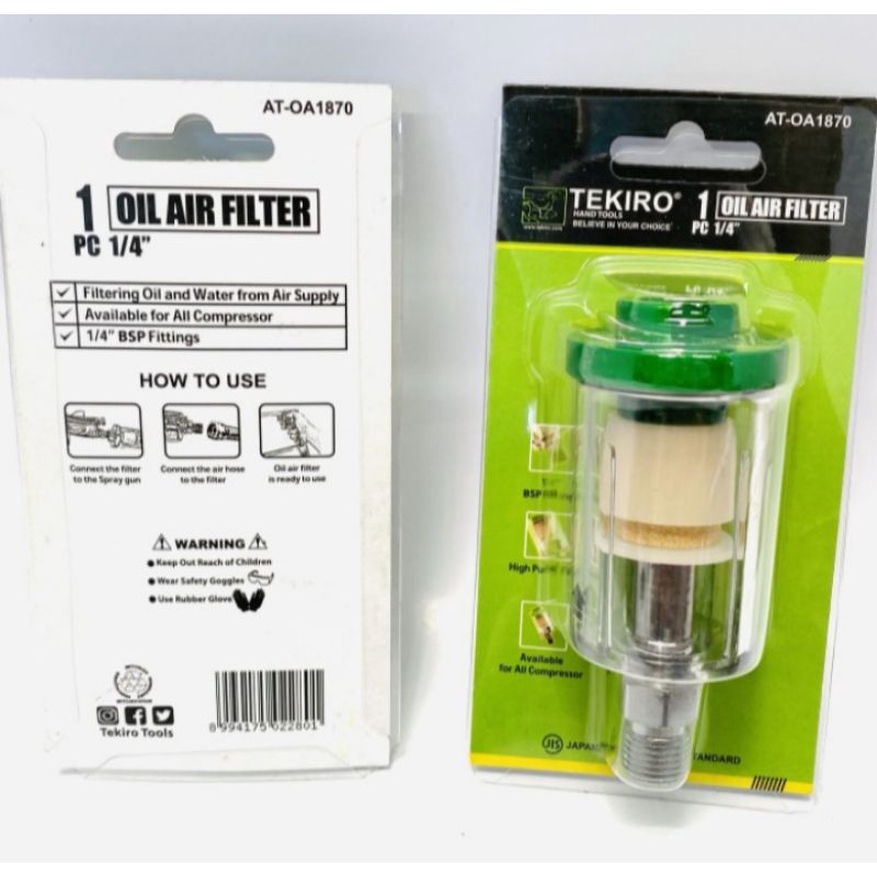 Jual Filter Air Udara Kompresor Tekiro Water Air Separator Saringan ...