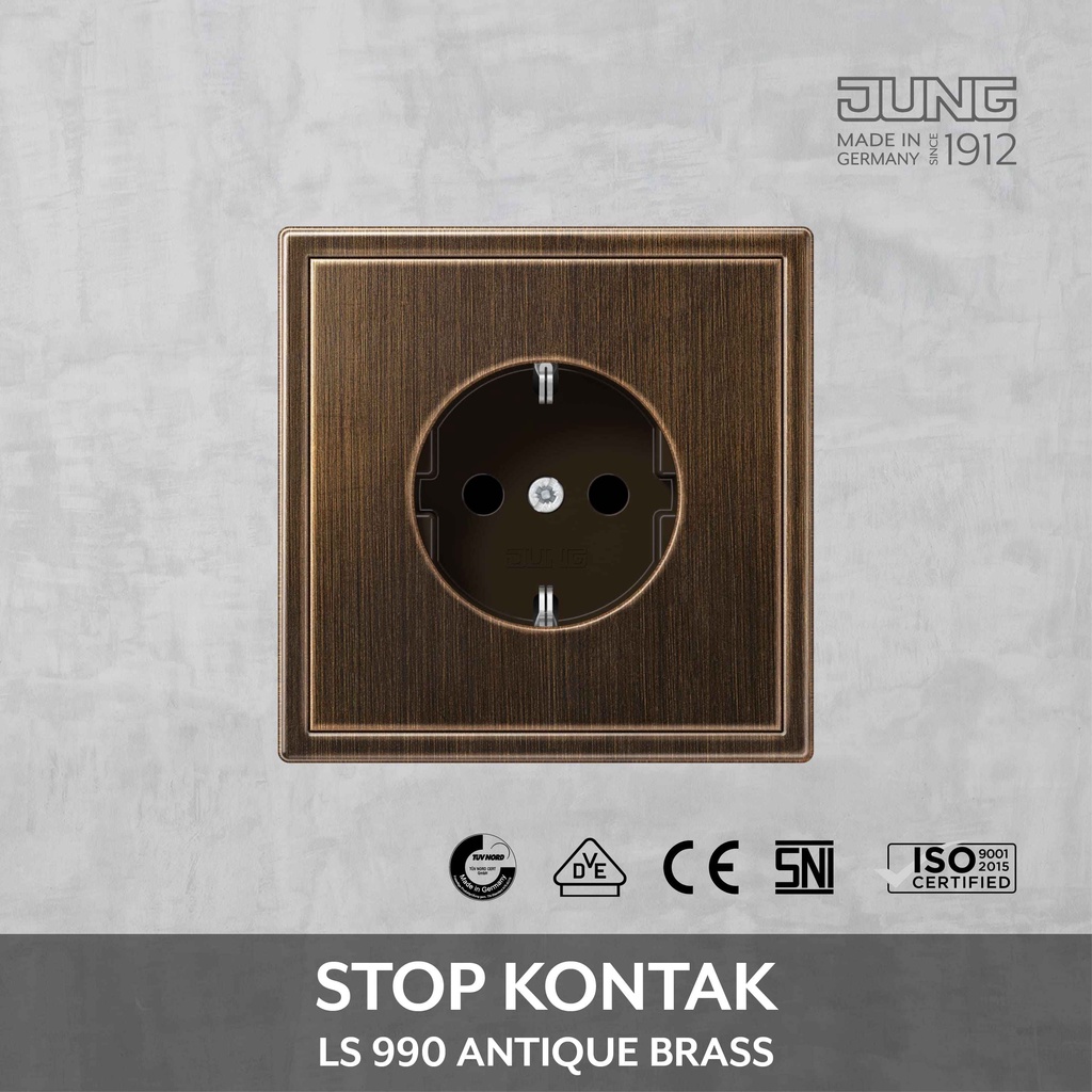 Jual JUNG LS990 Schuko Socket / Stop Kontak - Antique Brass | Shopee ...