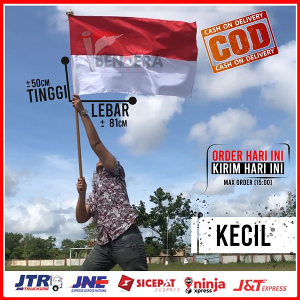 Jual Bendera Merah Putih 80 x 50 - bendera rumah - bendera kecil ...