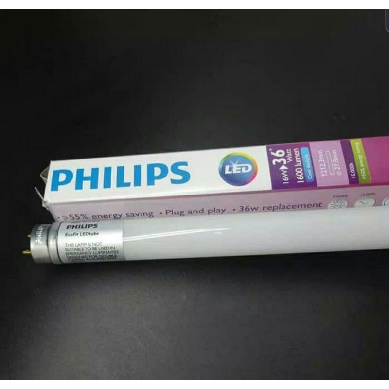 Jual TL LED TUBE 16w Ecofit Philips LED NEON setara dengan TL 36W putih ...