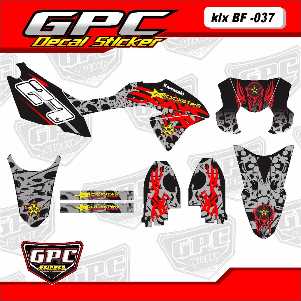 Jual Dekal Sticker - Decal Stiker Custom KLX 150 BF-GPC 037 | Shopee ...