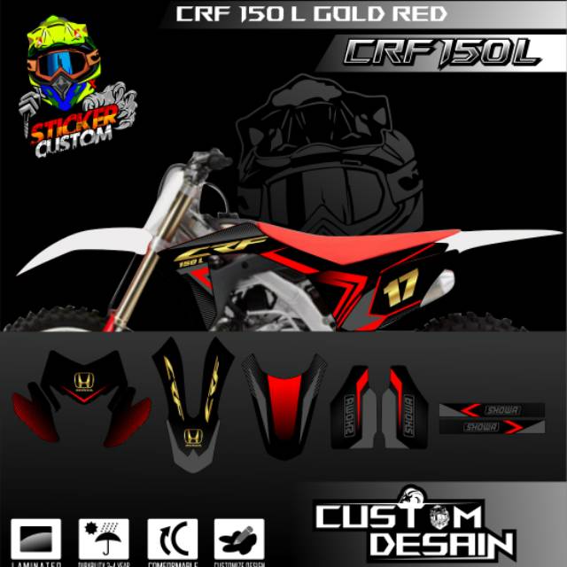 Jual DECAL STIKER CRF 150 L NEW FULL BODY DESAIN CUSTOM | Shopee Indonesia