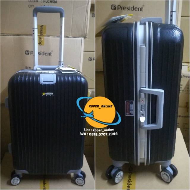 Jual Koper Tanpa Resleting President Polycarbonate original size kabin ...